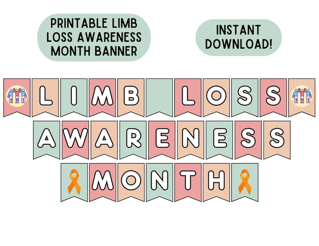 Limb Loss Awareness Month Banner Limb Difference Awareness Month Sign ...