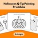 Halloween Q-tip Painting Halloween Fine Motor Craft Kids Pediatric OT ...
