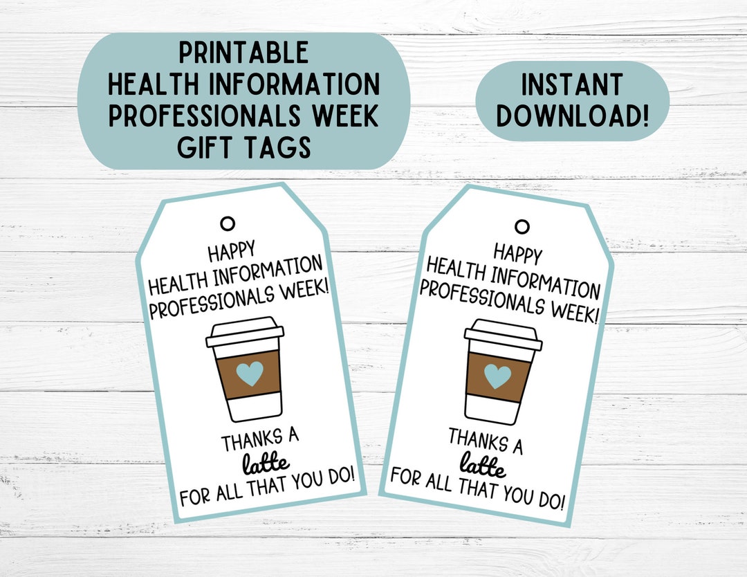 Health Information Professionals Week Gift Tags HIP Week Gift Tag ...