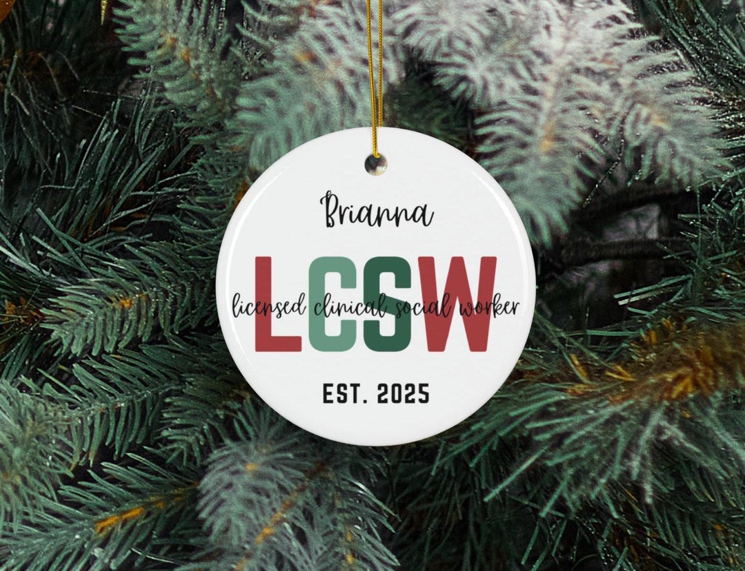 Personalized Social Worker Ornament Custom LCSW Gift for Social Worker ...