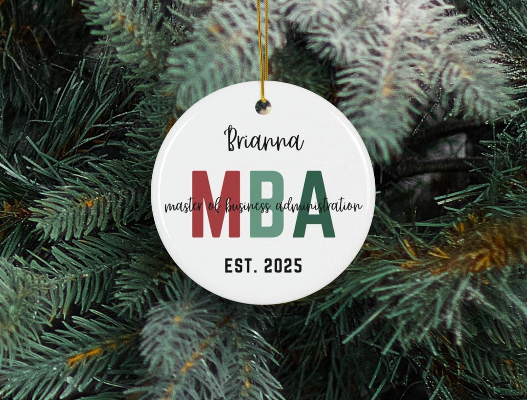 Personalized MBA Ornament Custom MBA Gift Business Administration ...