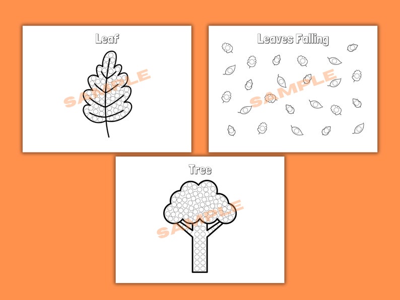 Fall Q-tip Painting Autumn Fine Motor Printables for Kids Fine - Etsy