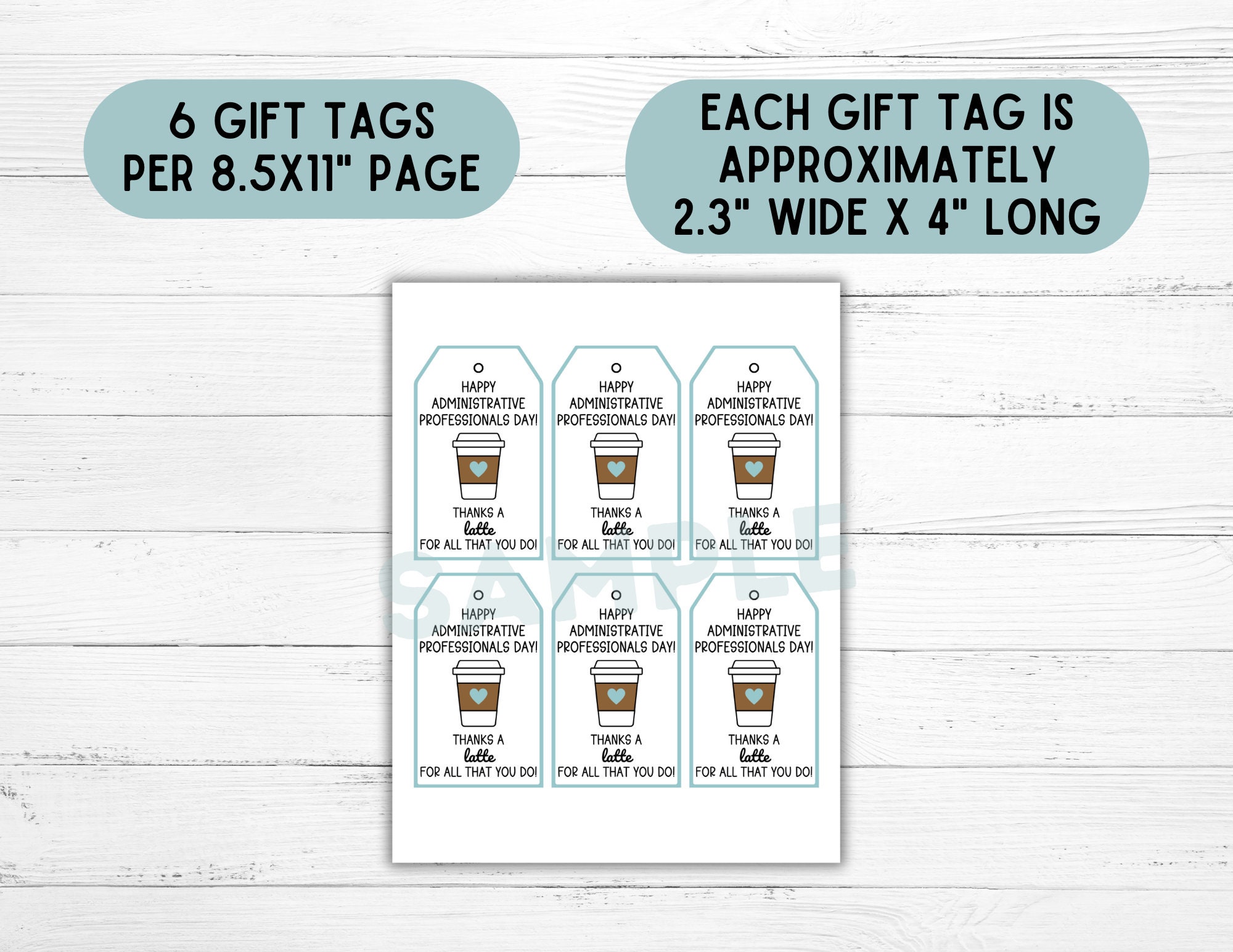 Administrative Professionals Day Gift Tags Admin Professionals Day Gift ...