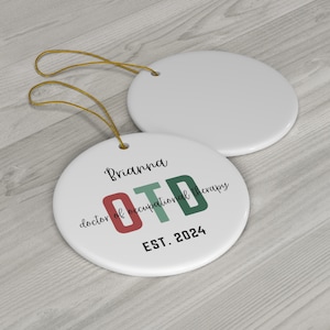 Personalized Occupational Therapy Ornament Custom OTD Gift for ...