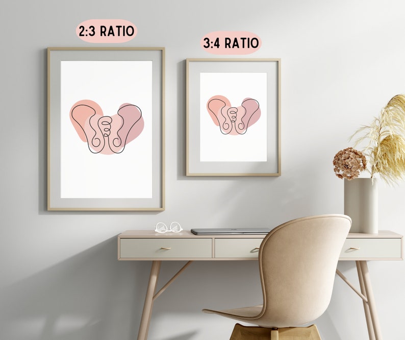 Pelvis Wall Art Boho Pelvis Line Art Pelvic Floor Physical Therapist ...