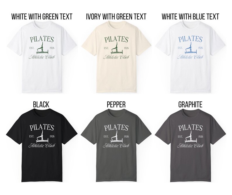 Pilates Club Shirt Pilates Athletic Club T-shirt Pilates Social Club ...