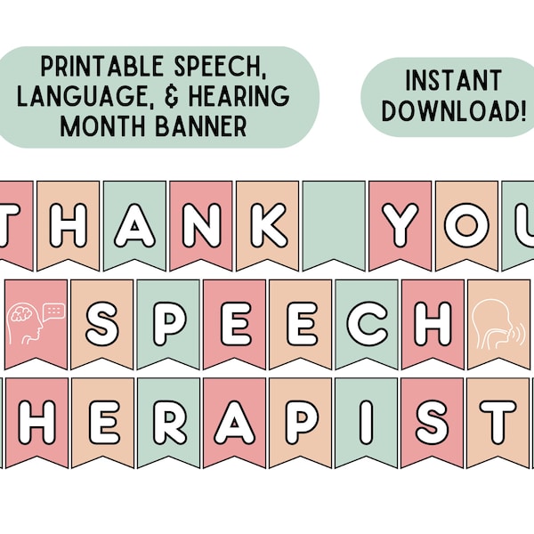 Speech Therapist Banner - Etsy