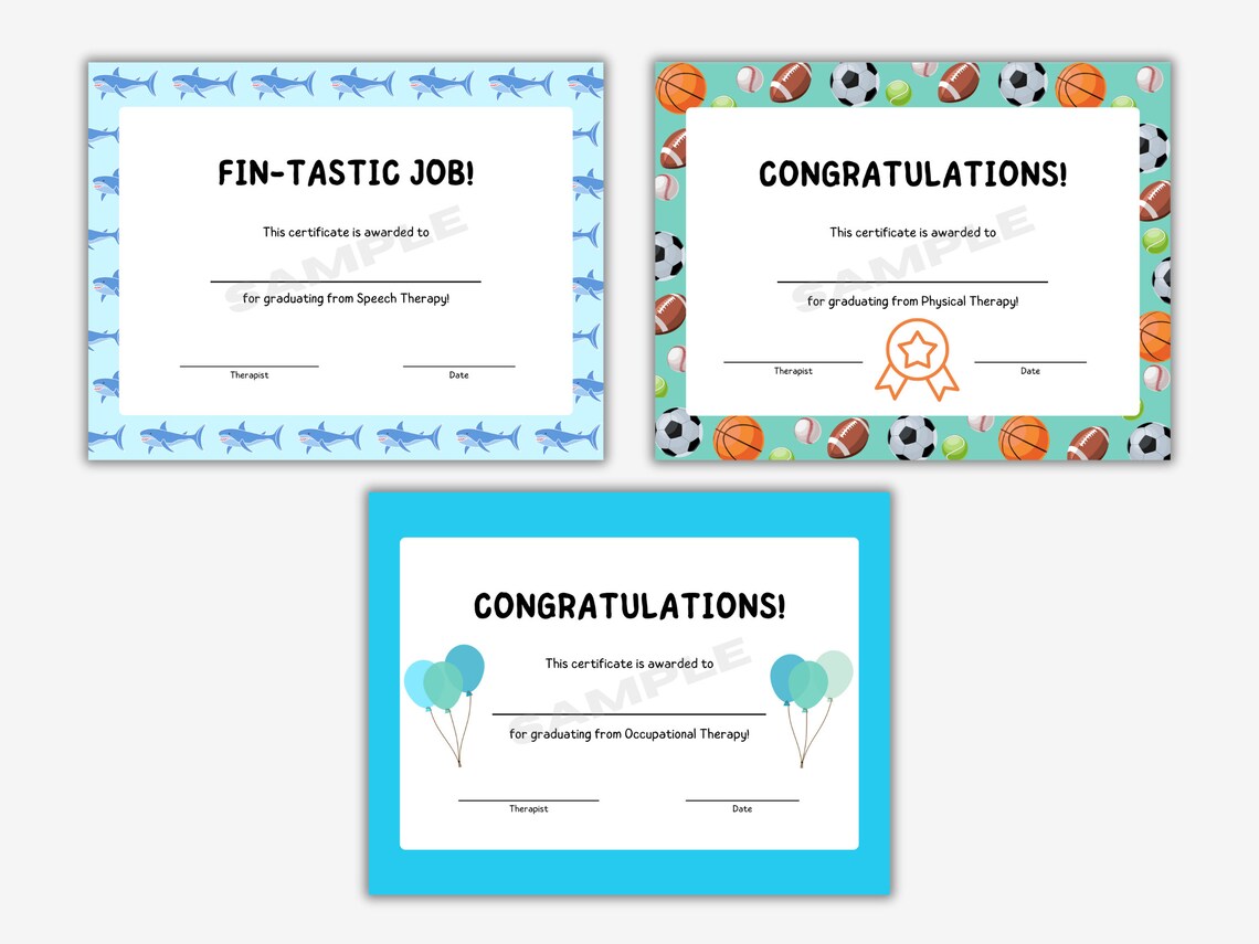 Therapy Graduation Certificates Therapy Pediatric Occupational Therapy ...