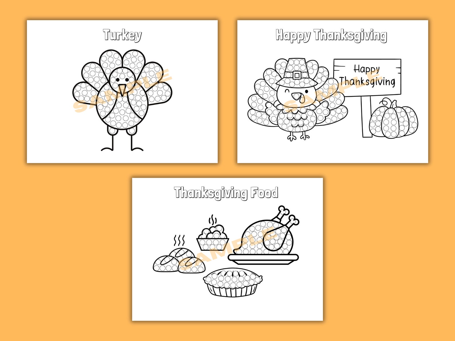 Thanksgiving Q-tip Painting Fine Motor Printables for Kids Fine Motor ...