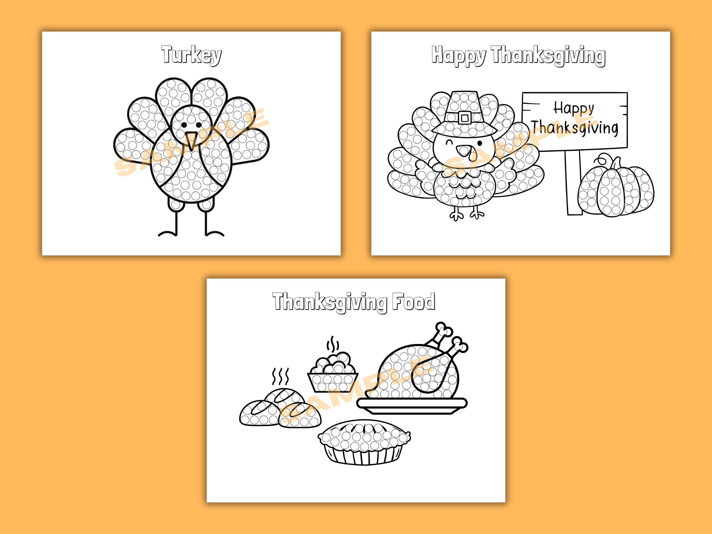 Thanksgiving Q-tip Painting Fine Motor Printables for Kids Fine Motor ...