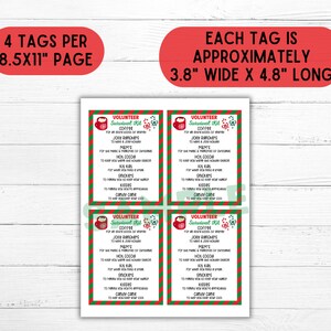 Volunteer Survival Kit Gift Tag Volunteers Christmas Gift Printable ...