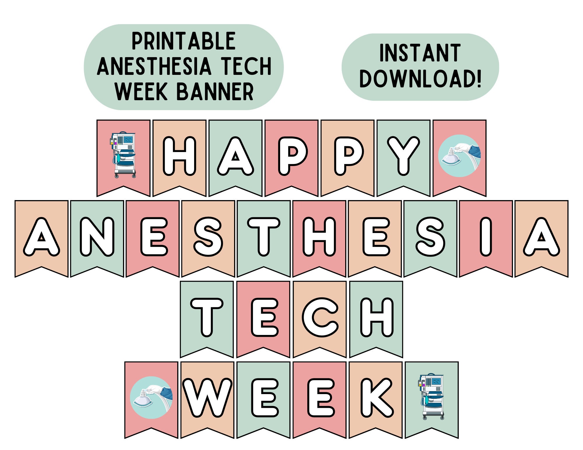Anesthesia Tech Week Banner Anesthesia Technician Week Sign Printable ...