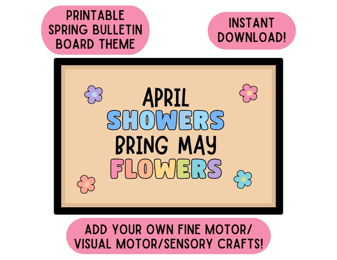 Spring Bulletin Board Kit for Pediatric Therapy Clinic Bulletin Board ...