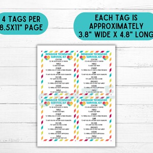 RBT Survival Kit Gift Tag Behavior Analysis Day Printable Behavior Tech ...