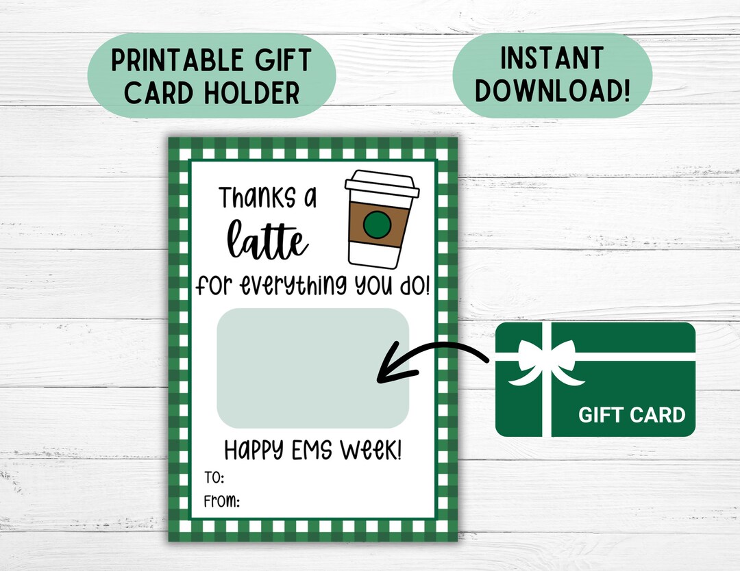 EMS Week Gift Card Holder Emergency Medical Services Week Card ...