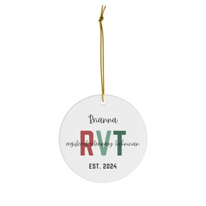 Personalized Vet Tech Ornament Custom RVT Gift for Veterinary ...