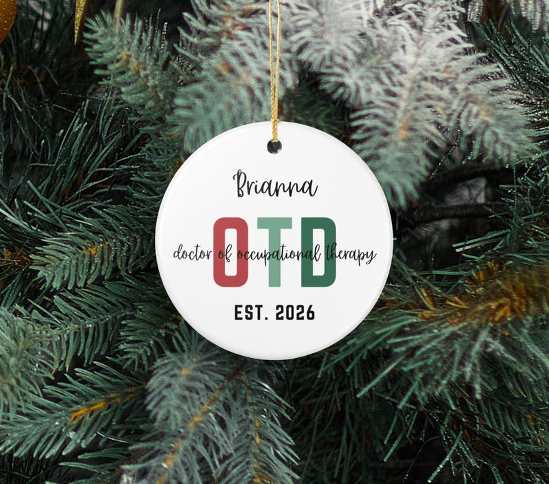 Personalized Occupational Therapy Ornament Custom OTD Gift for ...