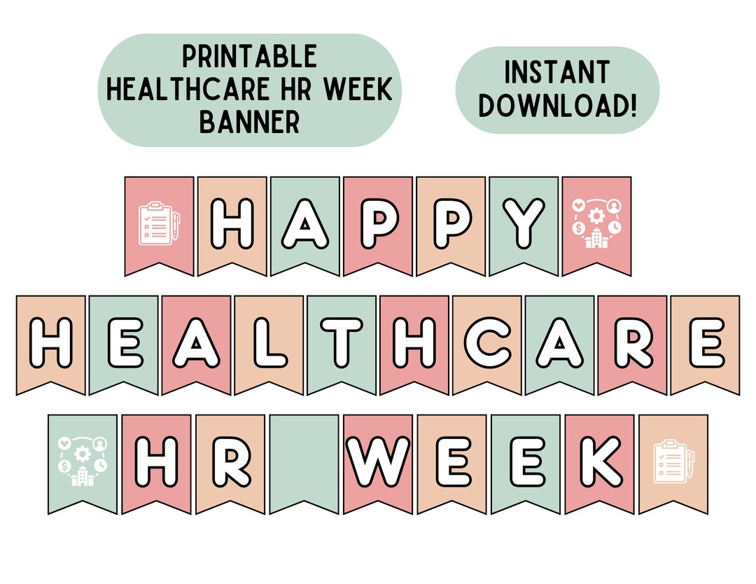 Healthcare HR Week Banner Healthcare Human Resources Week Sign ...