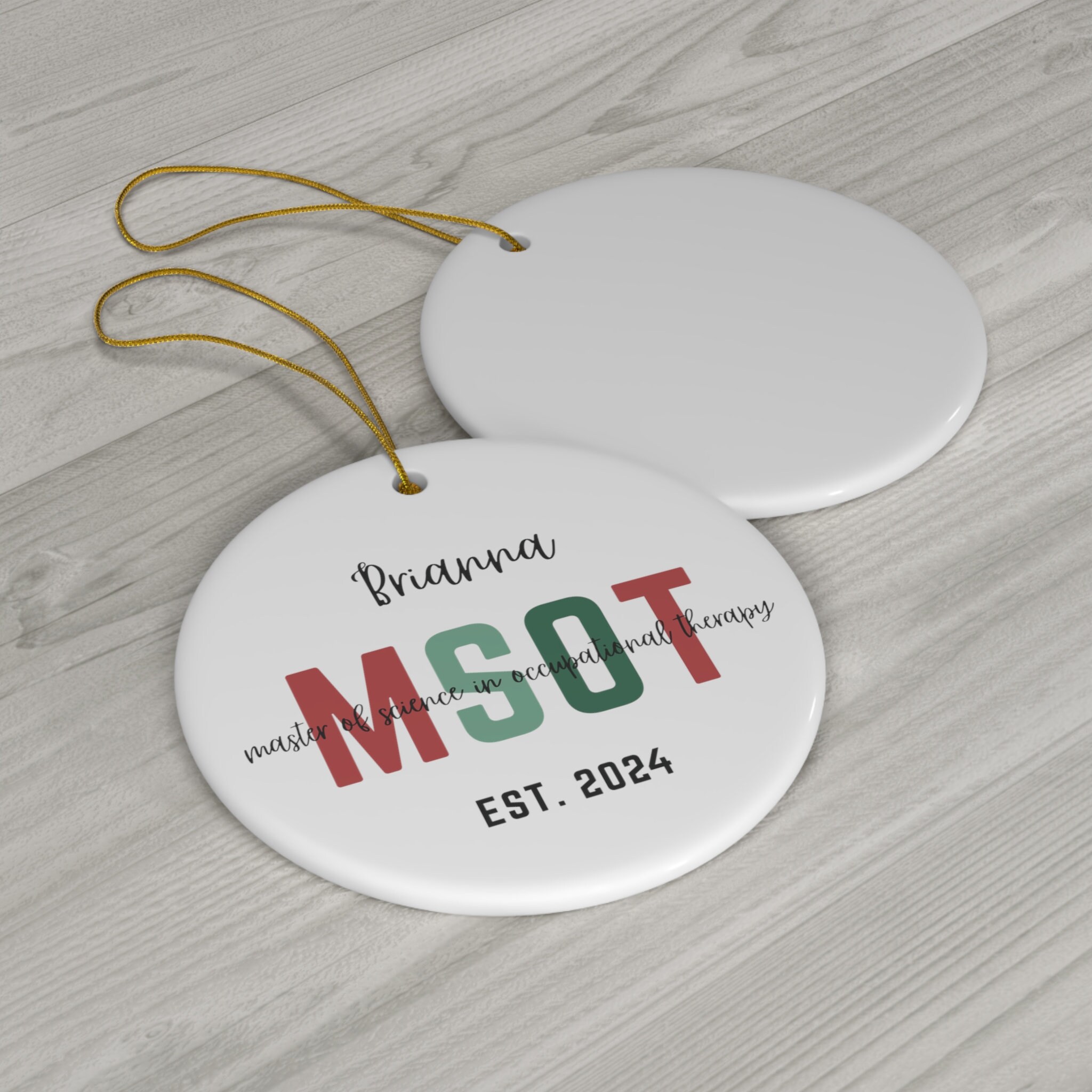 Personalized Occupational Therapy Ornament Custom MSOT Gift for ...