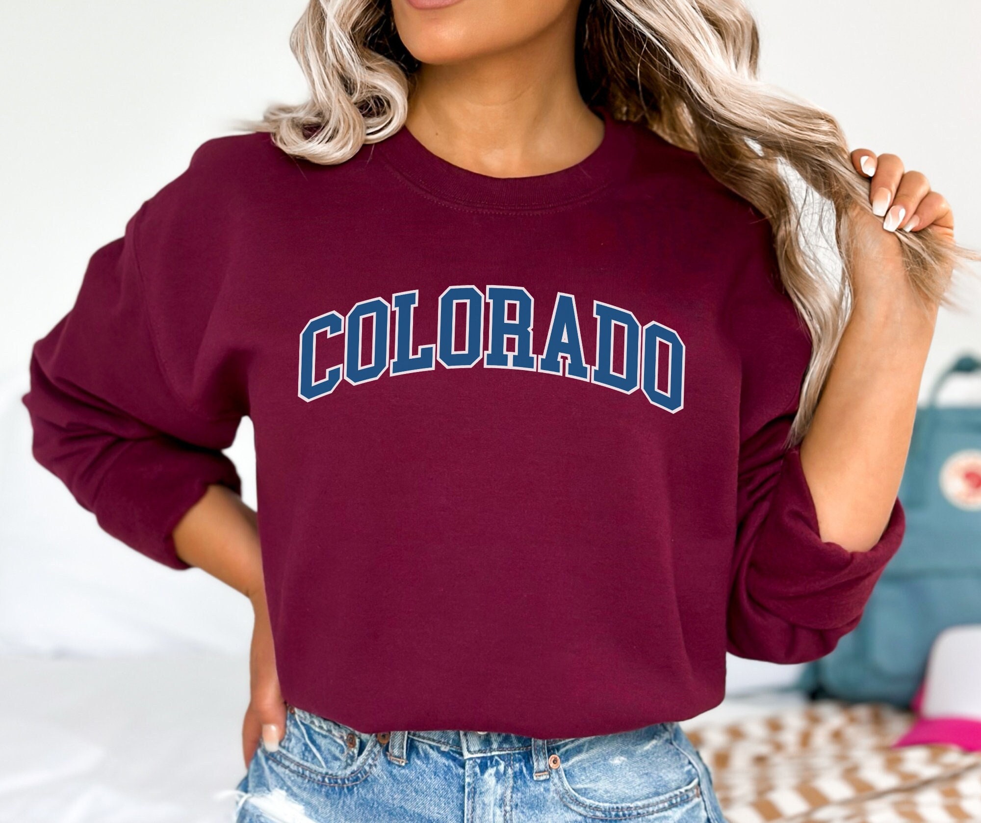 Colorado Hockey Sweatshirt Vintage Colorado Hockey Crewneck Shirt Gift ...