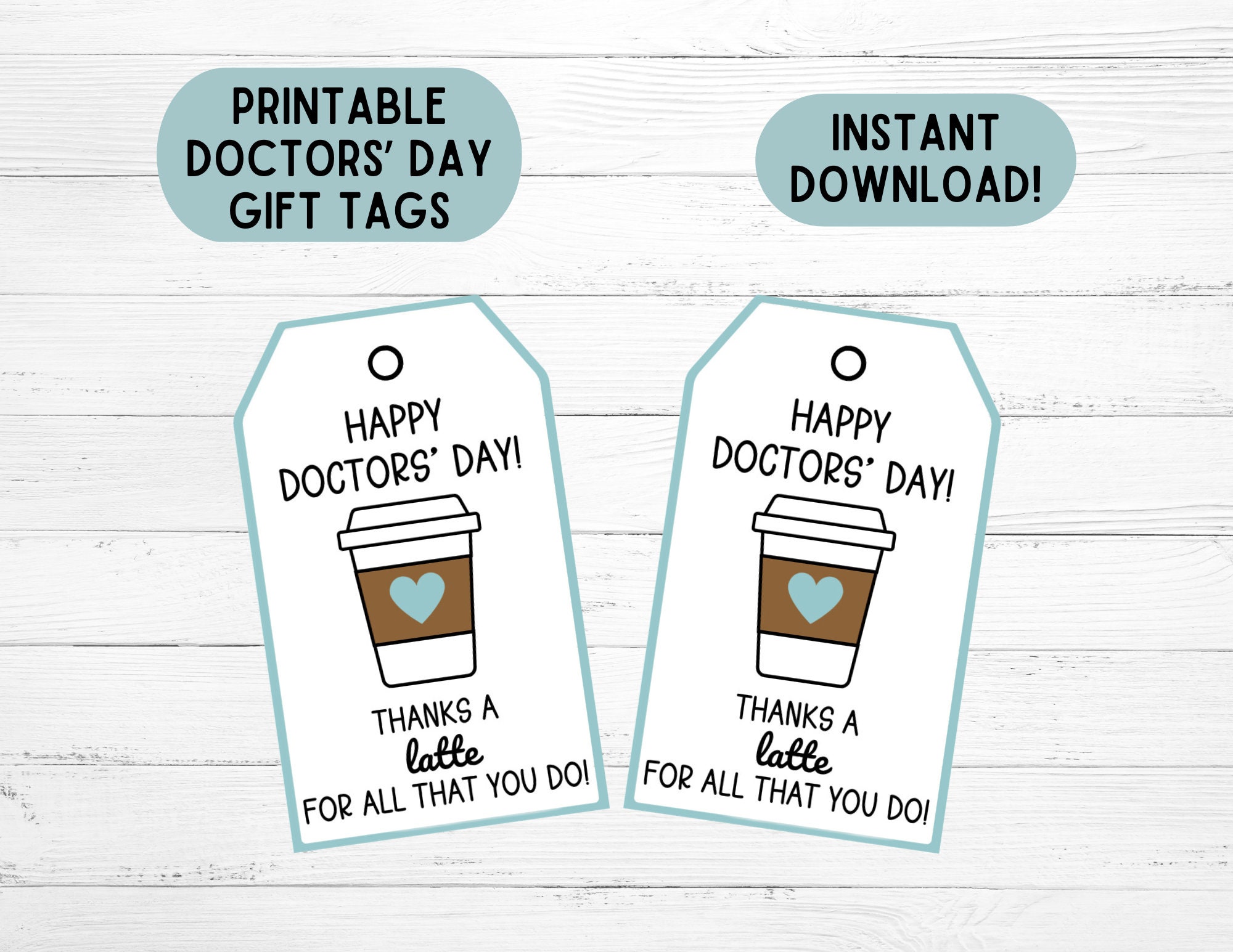 Doctors' Day Gift Tags National Doctor's Day Gift Tags Printable ...