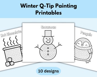 Winter Q-tip Painting Printable | Fine Motor OT Activities for ...