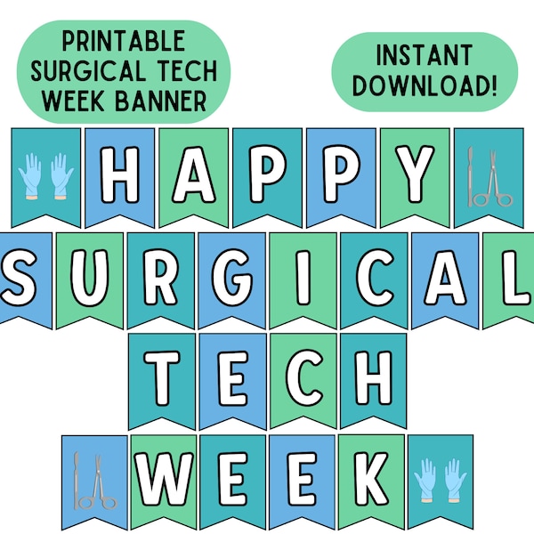 Happy Surgical Tech Week Banner - Etsy