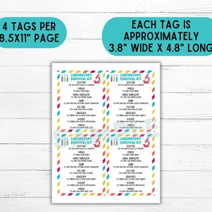 Laboratory Survival Kit Gift Tags Lab Week Printable Laboratory Week ...