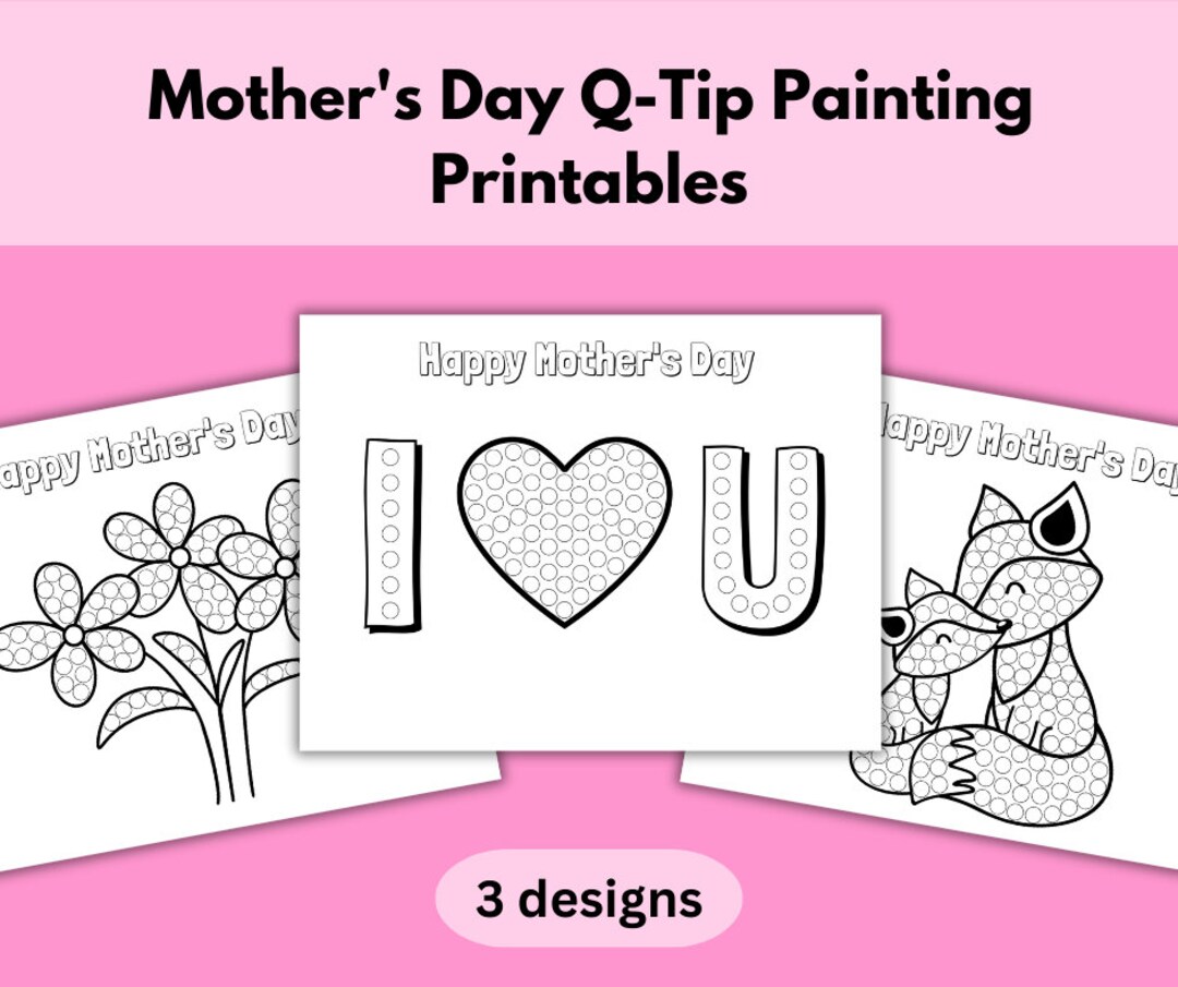 Mother's Day Q-tip Painting for Mom Mother's Day Craft for Mom Fine ...