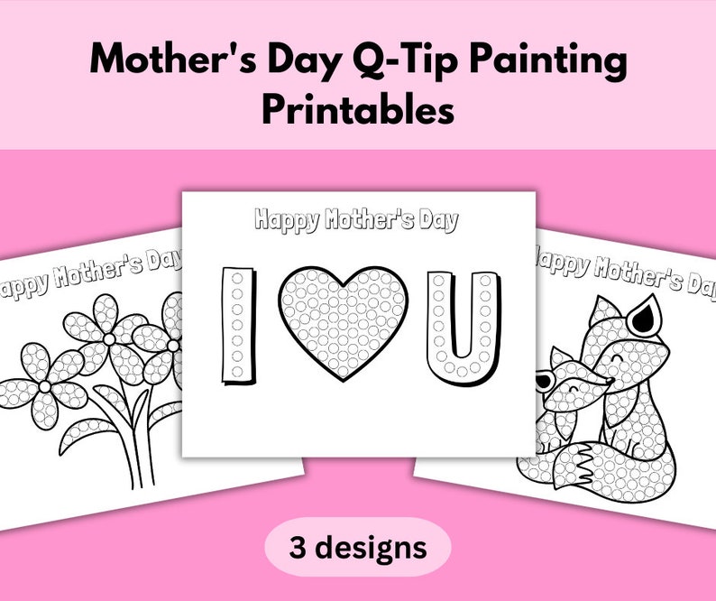 Mother's Day Q-tip Painting for Mom Mother's Day Craft for Mom Fine ...