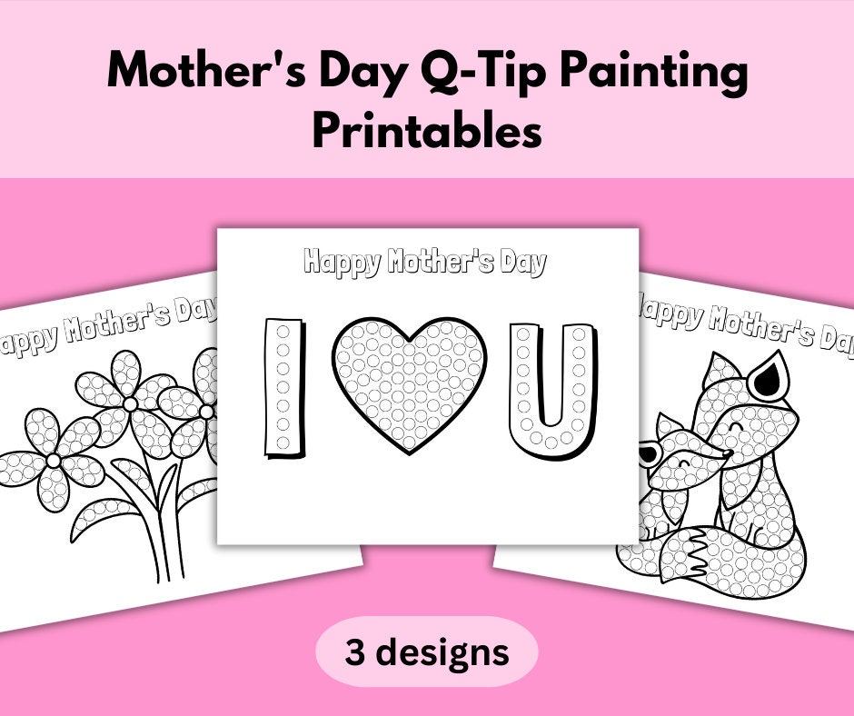 Mother's Day Q-tip Painting for Mom Mother's Day Craft for Mom Fine ...