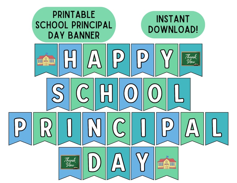 School Principal Day Banner School Principals' Day Sign Printable ...