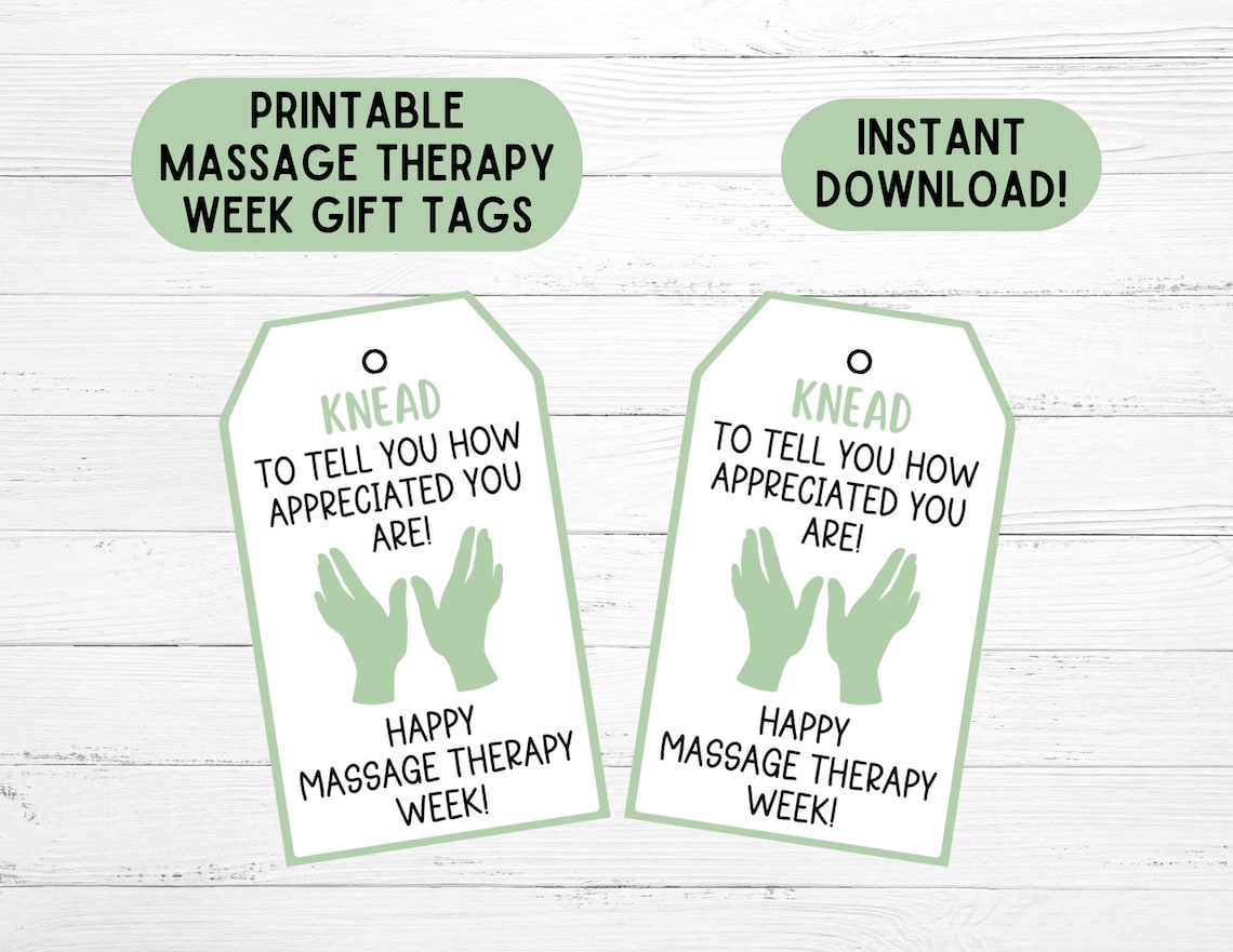 Massage Therapy Week Gift Tags Massage Therapy Awareness Week Gift Tags ...