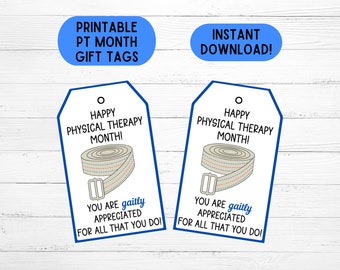 Happy Physical Therapy Month Gift Tags - Etsy