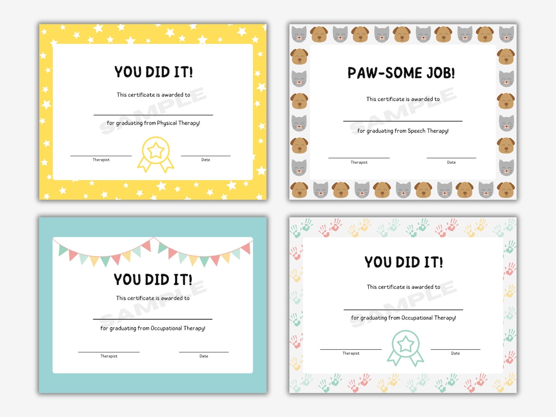 Therapy Graduation Certificates Therapy Pediatric Occupational Therapy ...