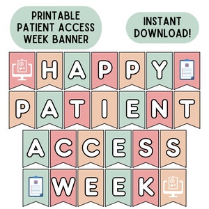 Patient Access Week Banner Patient Access Week Sign Printable Patient ...