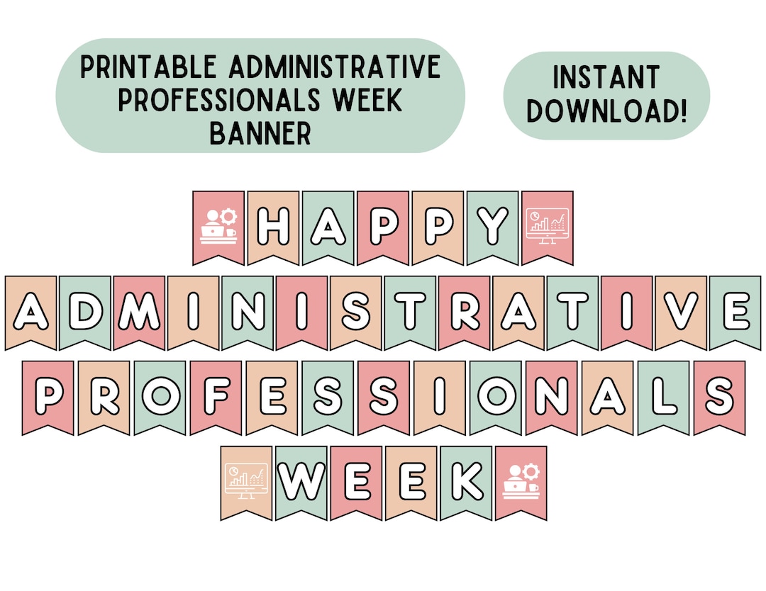 Administrative Professionals Week Banner Administration Week Sign ...