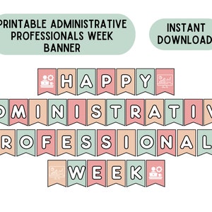Administrative Professionals Week Banner Administration Week Sign ...