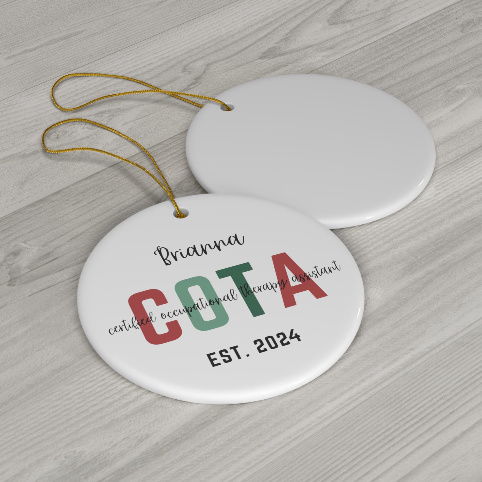 Personalized Occupational Therapy Assistant Ornament Custom OT ...