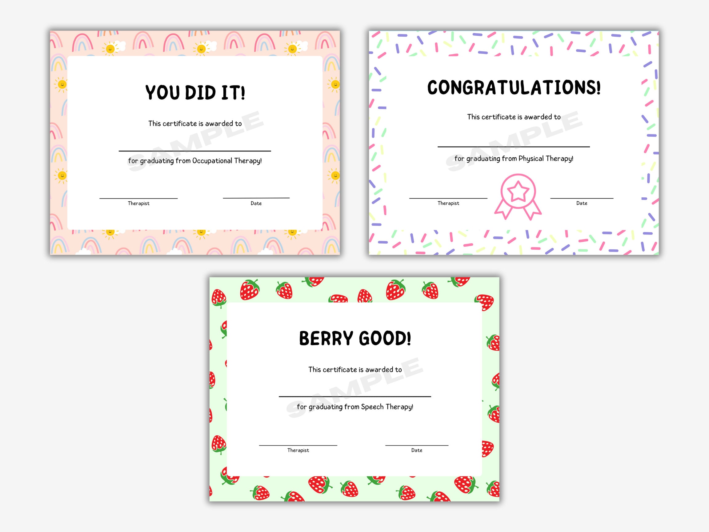 Therapy Graduation Certificates Therapy Pediatric Occupational Therapy ...