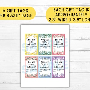 Appreciation Gift Tags You Are Scent-sational Gift Tag Teacher Gift ...