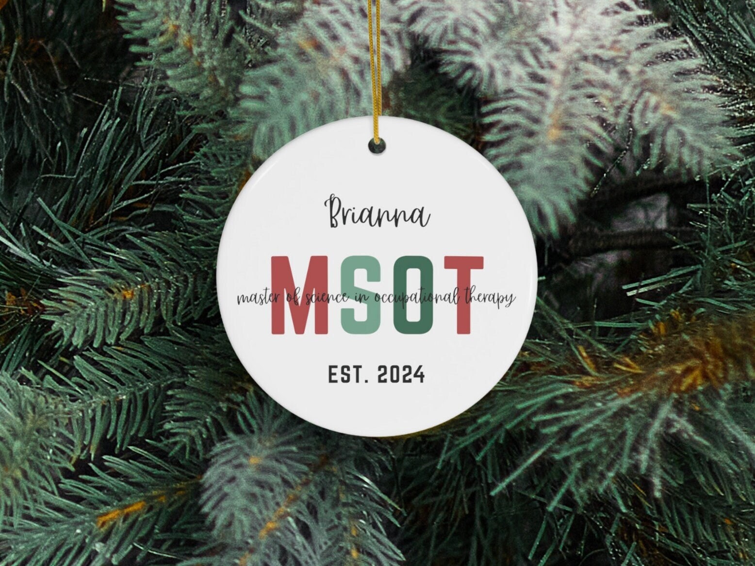 Personalized Occupational Therapy Ornament Custom MSOT Gift for ...