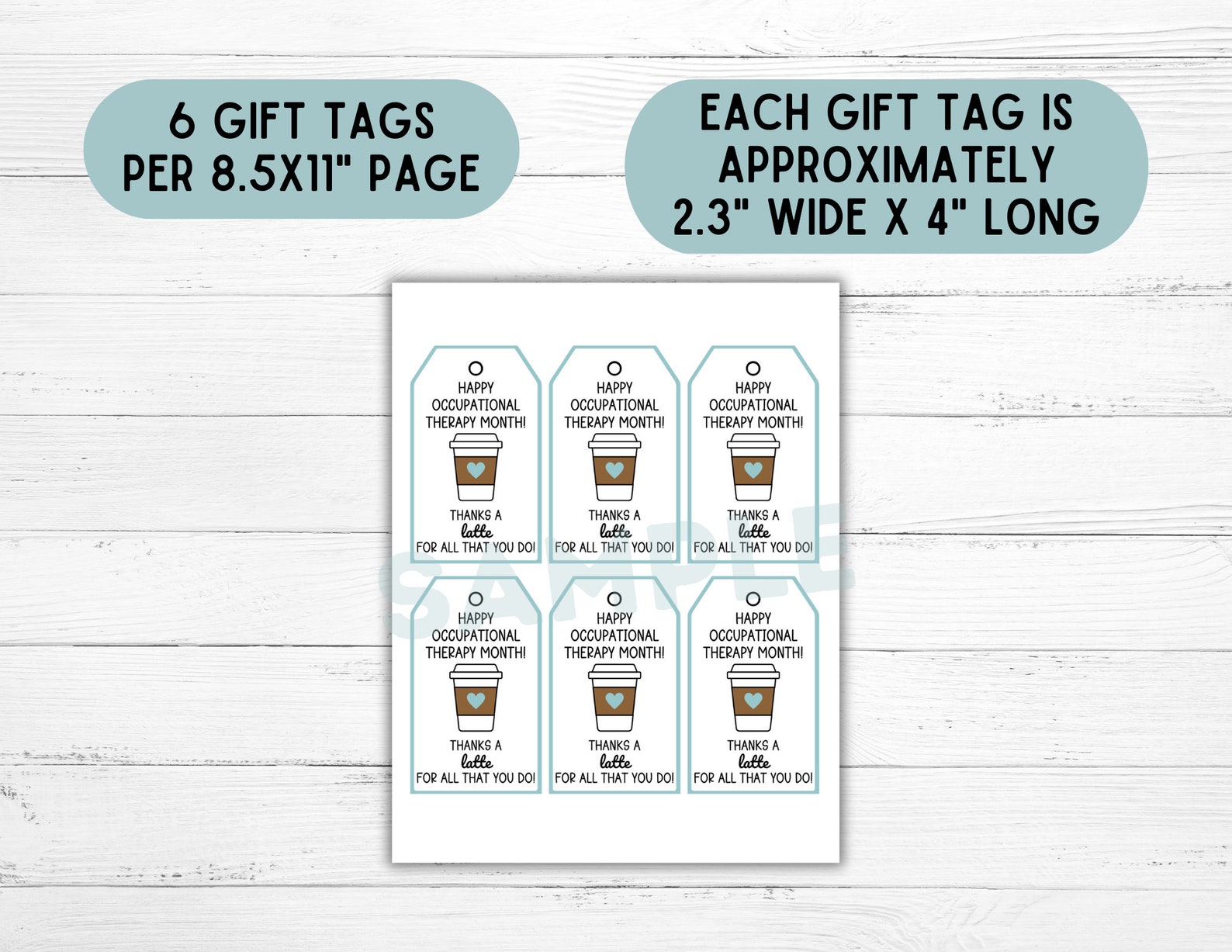 Occupational Therapy Month Gift Tags OT Month Tags Printable OT Month ...