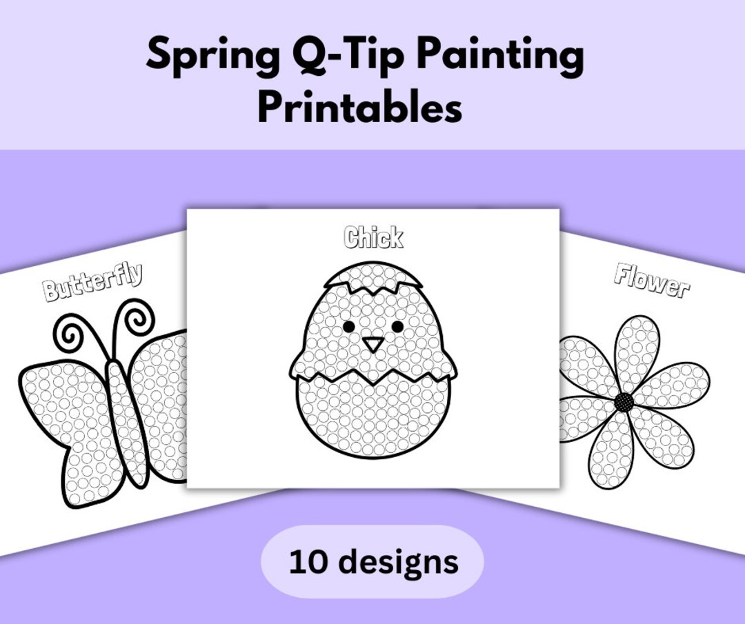 Spring Q-tip Painting Spring Fine Motor Craft for Kids Summer Fine ...
