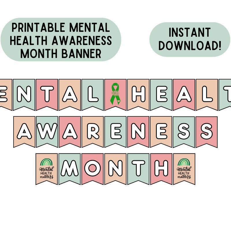 Mental Health Awareness Month Banner - Etsy