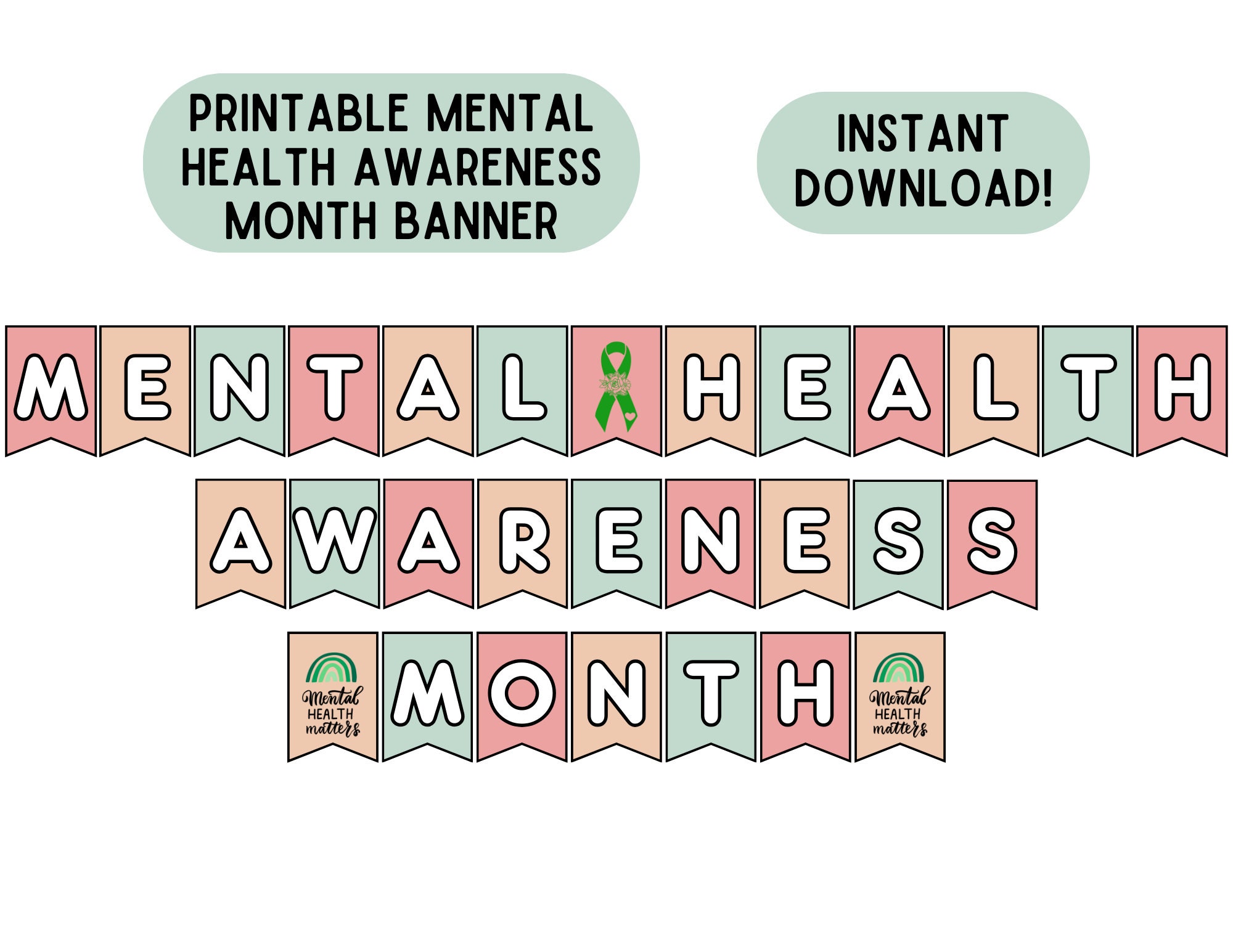 Mental Health Awareness Month Banner Mental Health Awareness Sign ...