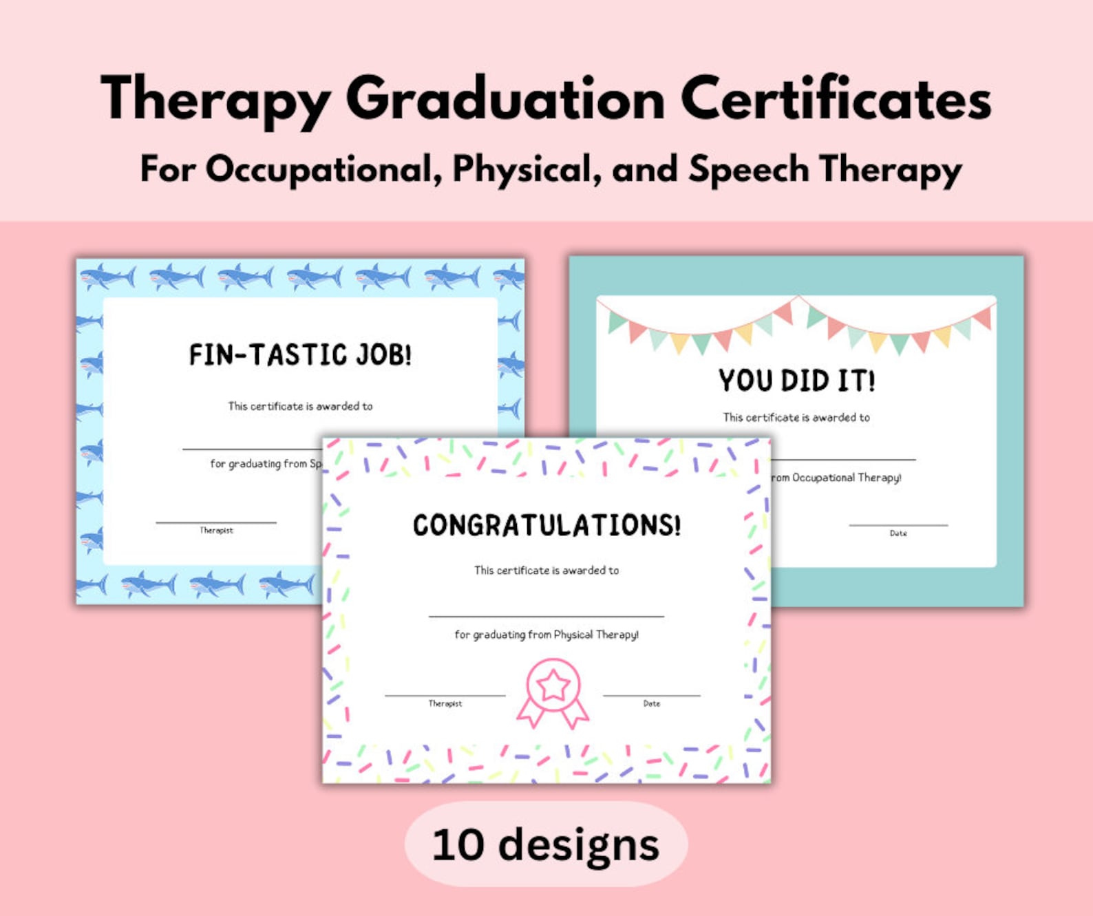 Therapy Graduation Certificates Pediatric Occupational Therapy ...