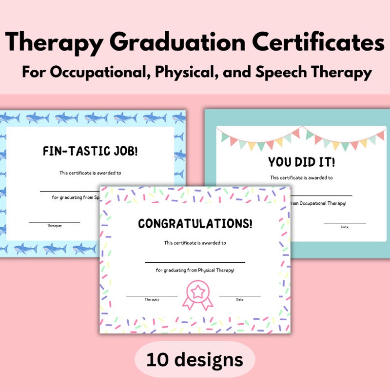 Physical Therapy Graduation Certificate - Etsy