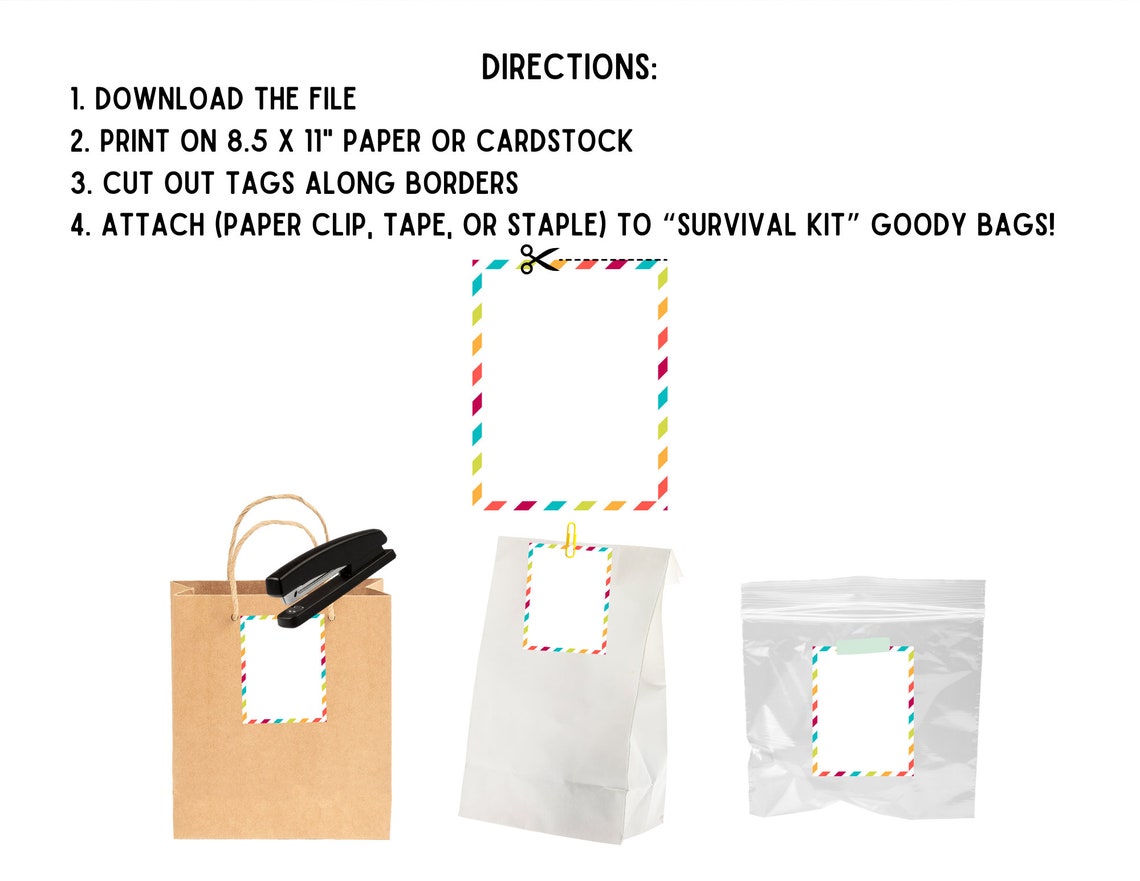 Customer Service Survival Kit Gift Tag Customer Service Week Printable ...