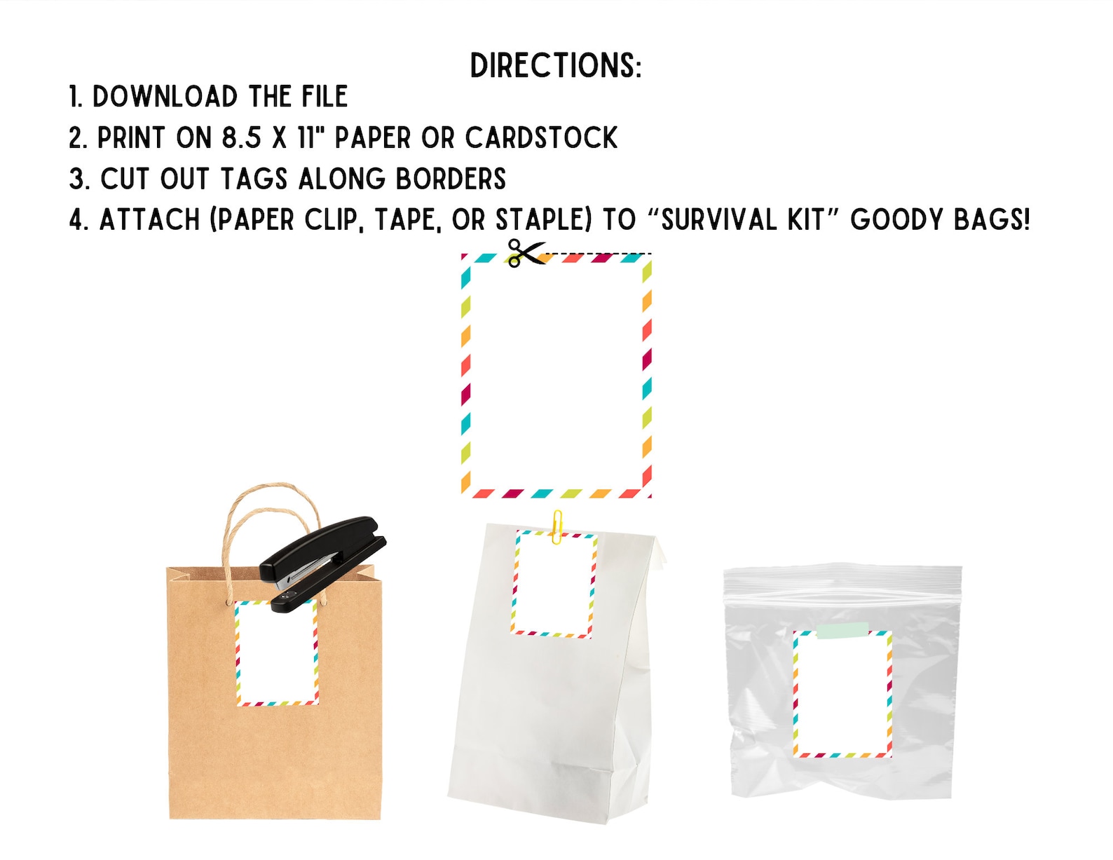 Dispatchers Survival Kit Gift Tags Public Safety Telecommunicators ...